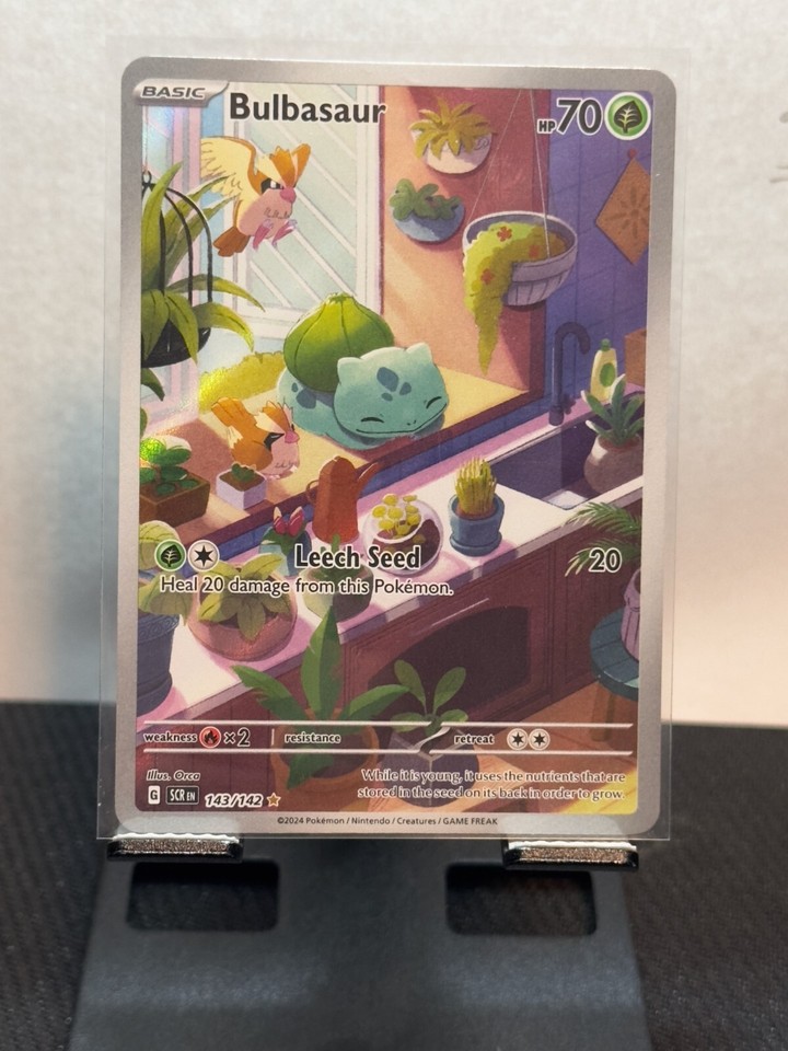 Bulbasaur 143/142 illustration Rare Stellar Crown Pokémon TCG - NM/Mint ...