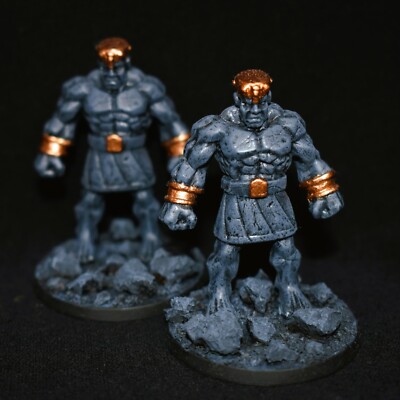 D&D Painted Miniature Figure Stone Golem Guardians | eBay Australia