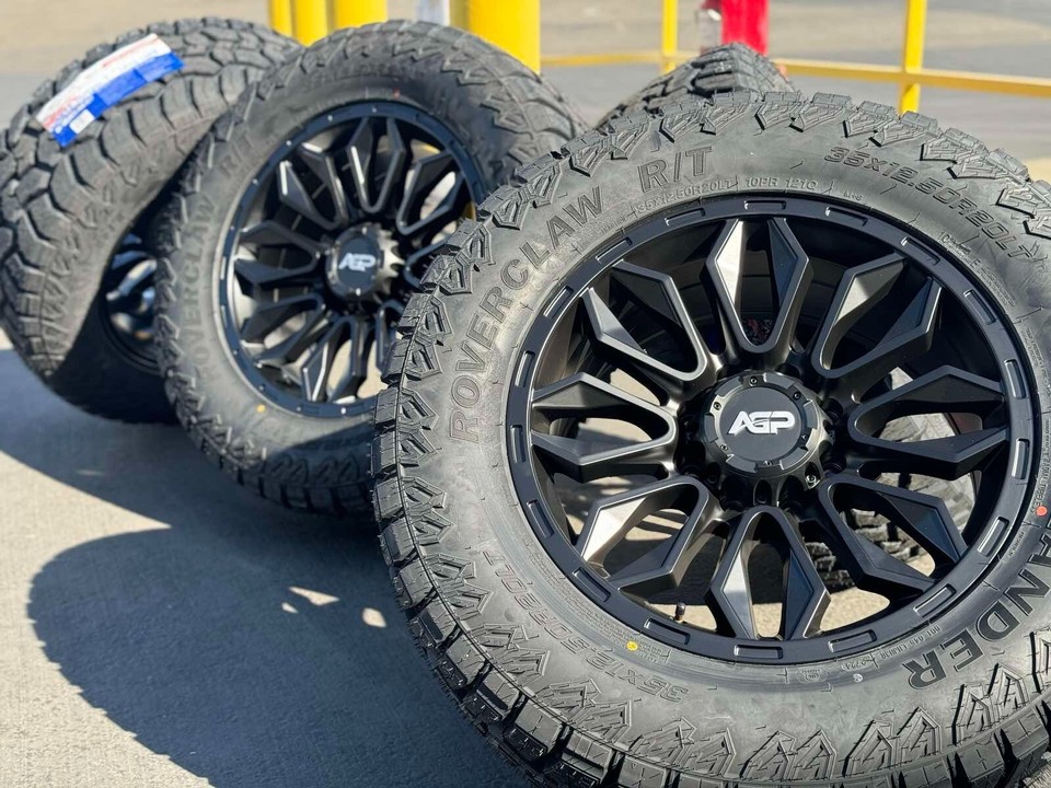 20" Wheels 8x180 Rims 35" Tires Dodge RAM 2500 3500 Chevy Silverado GMC ...