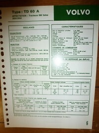 TD60A - Fiche Technique Volvo | eBay