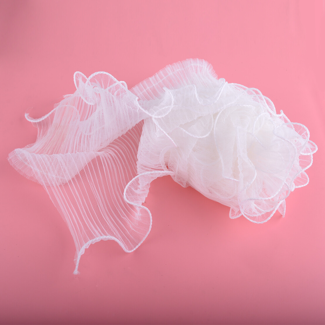 Chiffon Ruffle Tiered Lace Trim Pleat Ribbon Dress Hemline Edge Fabric ...