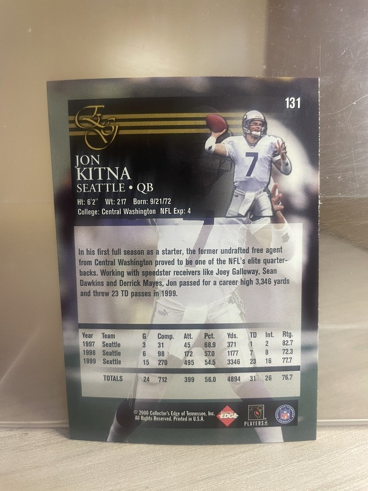 2000 Collector's Edge EG Football Card #131 Jon Kitna | eBay