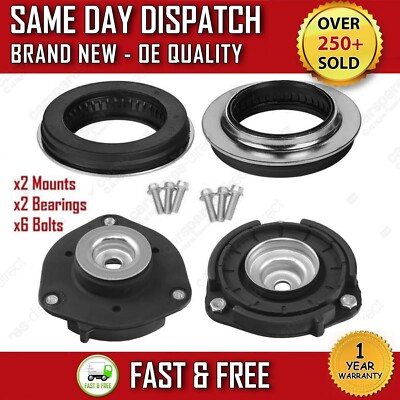 AUDI A3 MK2 03-13 FRONT SUSPENSION TOP STRUT MOUNT & BEARING PAIR X2 ...