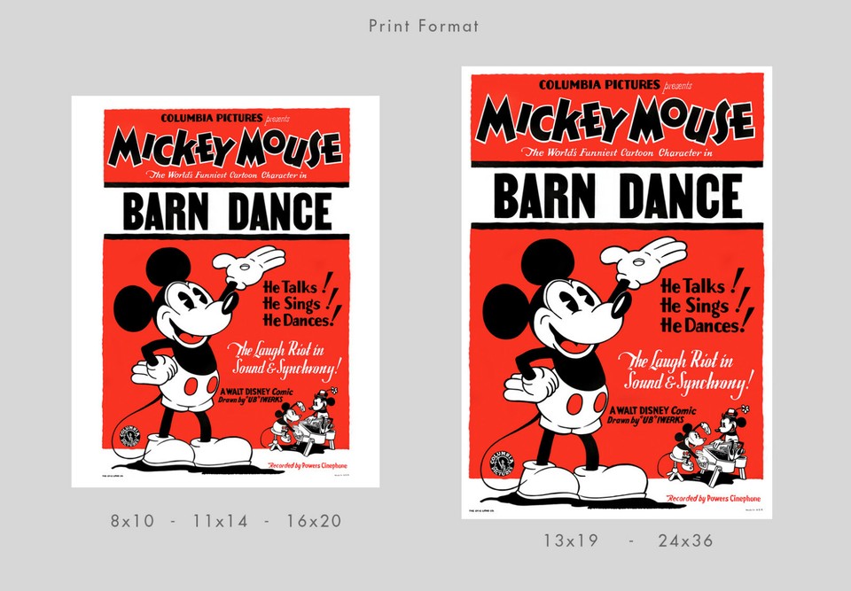 Mickey Mouse - Barn Dance - Movie Poster Print | eBay