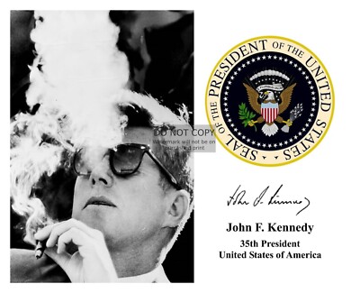 PRESIDENT JOHN F. KENNEDY JFK PRESIDENTIAL SEAL AUTOGRAPHED 8X10 ...