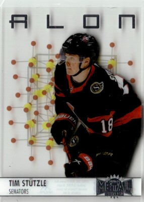 2020-21 Skybox Metal Universe ALON Tim Stutzle Rookie Ottawa Senators # ...