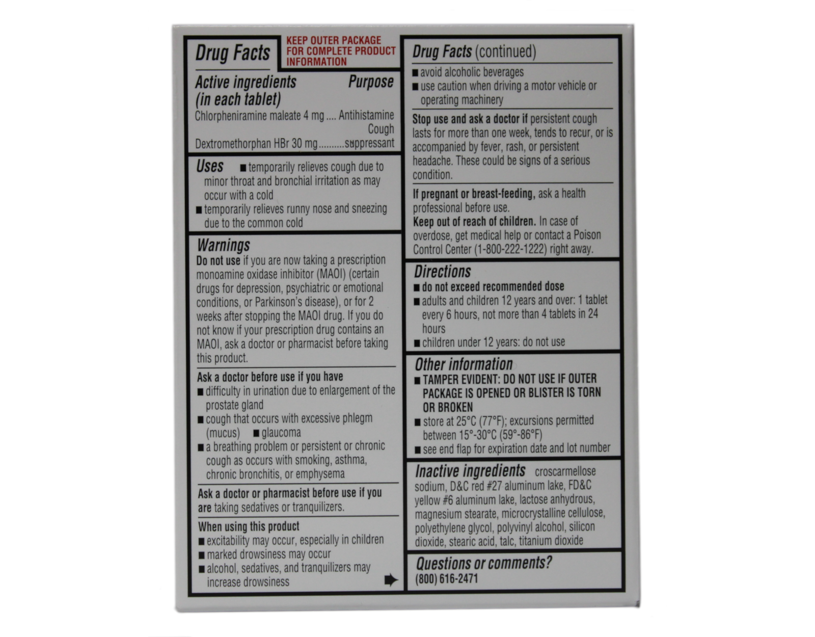 Pack of 2 Major Cough & Cold Relief for People with High Blood Pressure ...