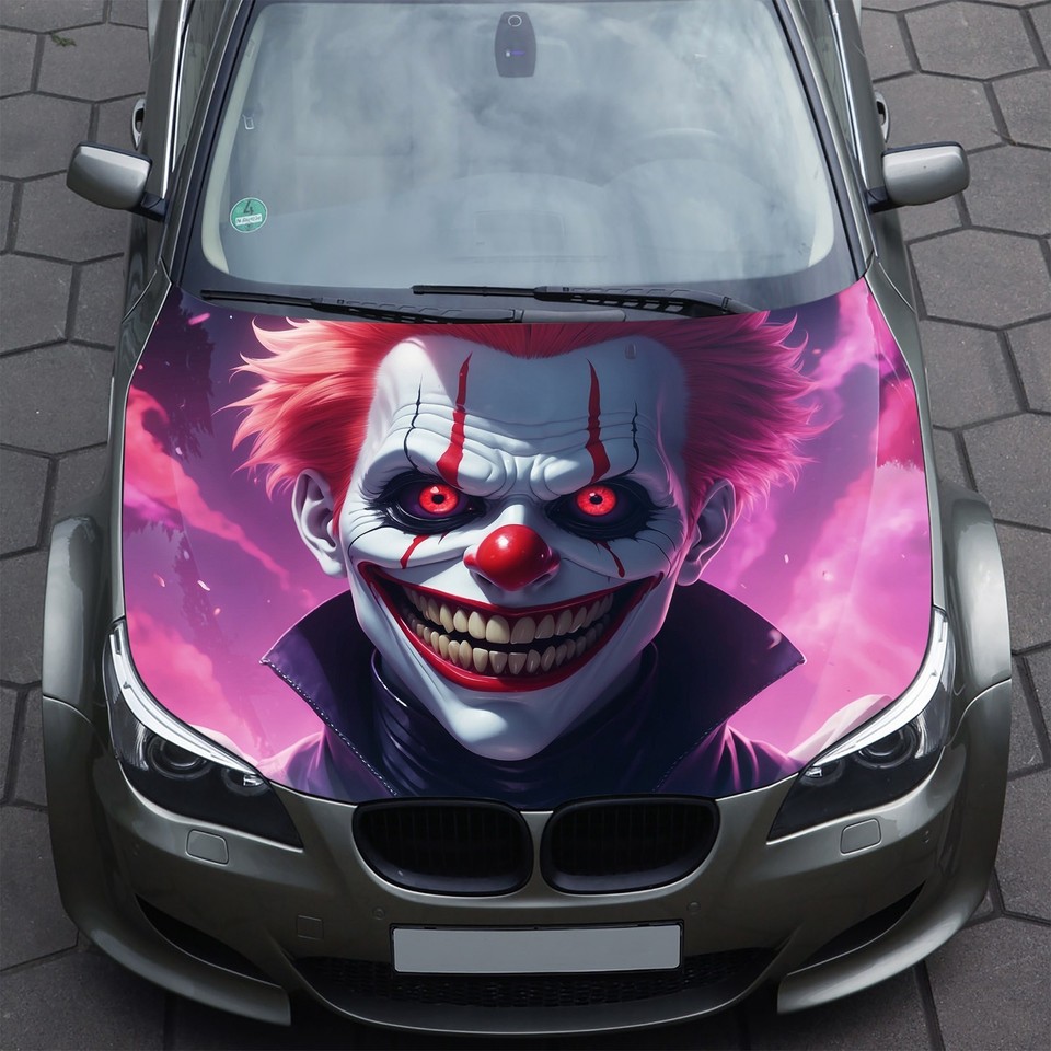 Scary Clown Car Hood Wrap Vinyl Graphic Decal – Custom Truck & SUV ...