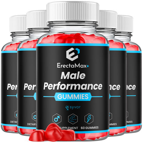 5 Pack ErectaMax+ Male Gummys Advanced Formula Erecta Max + Vitamin 300 ...