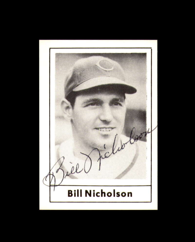 Bill Nicholson Signed 1978 Grand Slam Chicago Cubs Autograph | eBay
