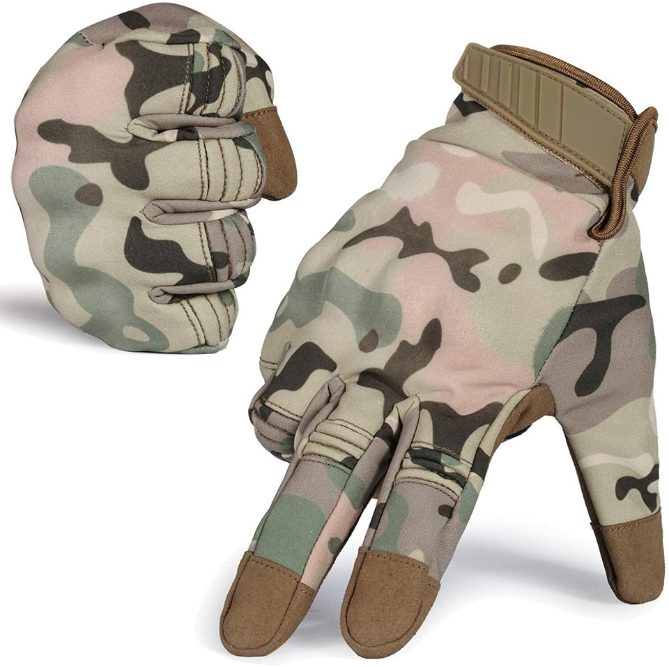 Outdoor Tactical Touch Screen Full Finger Gloves for Airsoft Shooting ...