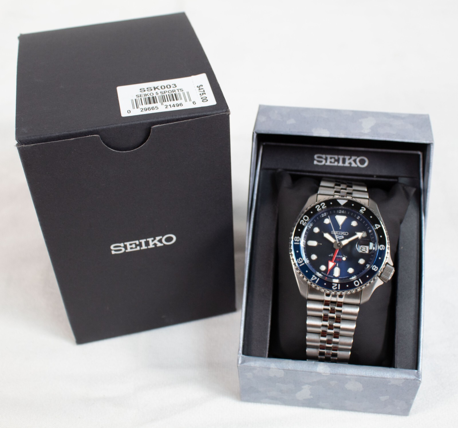Seiko 5 Sports (SSK003) Automatic Watch 100m /10Bar Blue Dial -SS Band