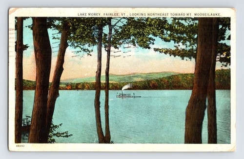 Postcard Vermont Fairlee VT Lake Morley Mt Mooseilauke 1928 Posted ...