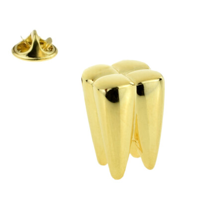 Gold Plated Extracted Tooth Dental Dentist Design Lapel Pin Badge ...