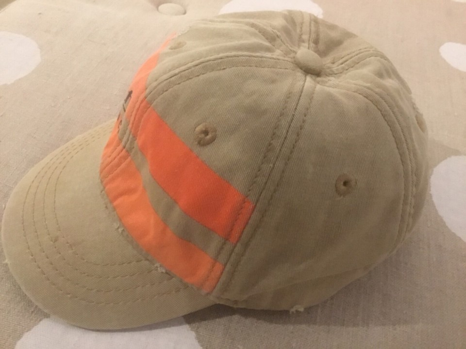 Scotch Shrunk Beige and Orange Summer Beach Cotton Baseball Cap Small ...