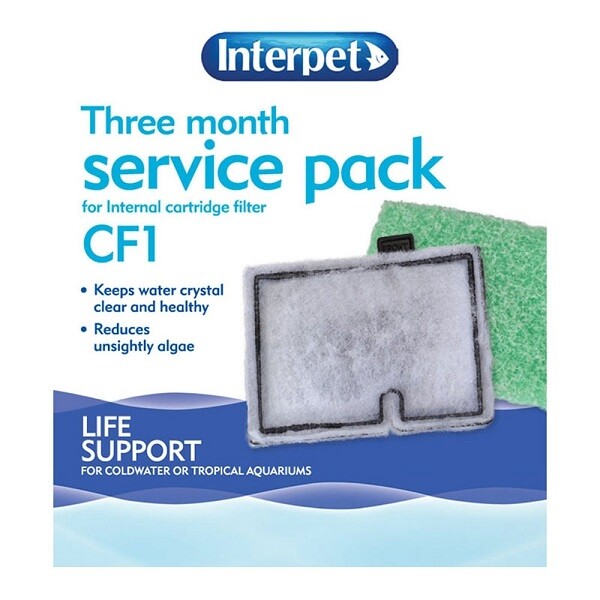 Interpet Cartridge Filter Service Pack Mini CF1 CF2 CF3 Aquarium Media ...
