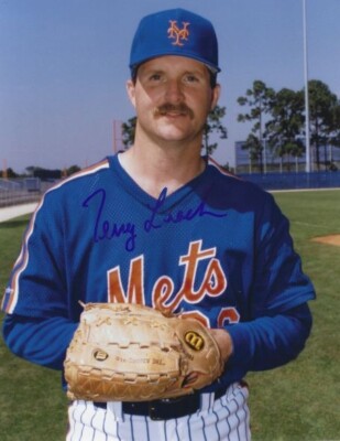 Signed 8x10 TERRY LEACH New York Mets Autographed Photo - COA | eBay