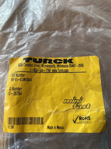 TURCK ELEKTRONIK RSF 61-0.5M/S849 ID U-26754 | eBay