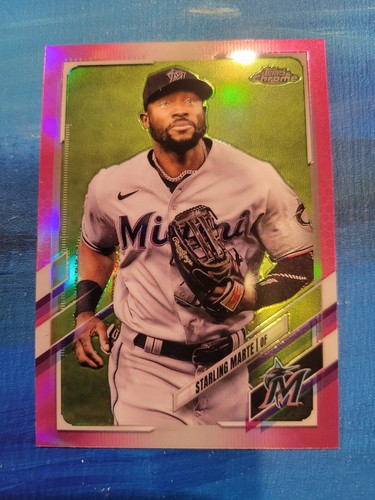 2021 Topps Chrome Pink Refractor Starling Marte #160 | eBay