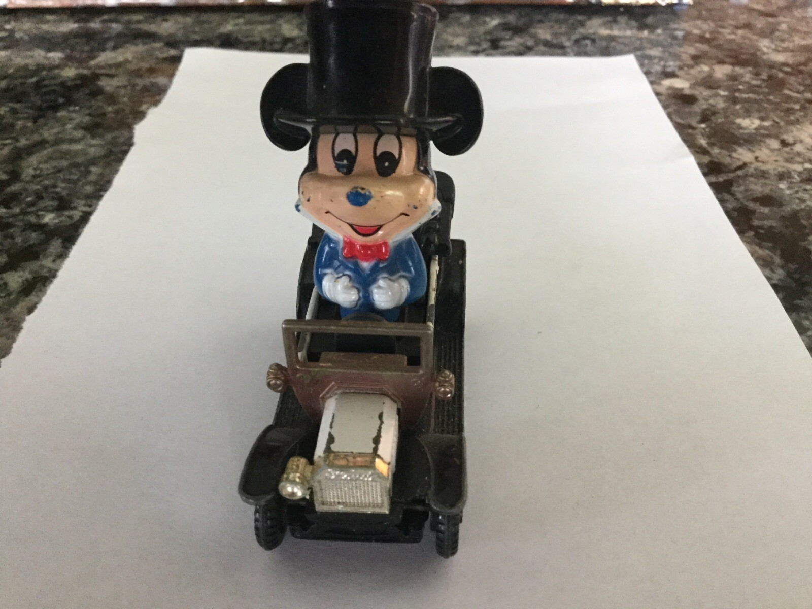 Vintage Mickey Mouse Toy Car Classic Ford Walt Disney Branded Tomy Toys ...