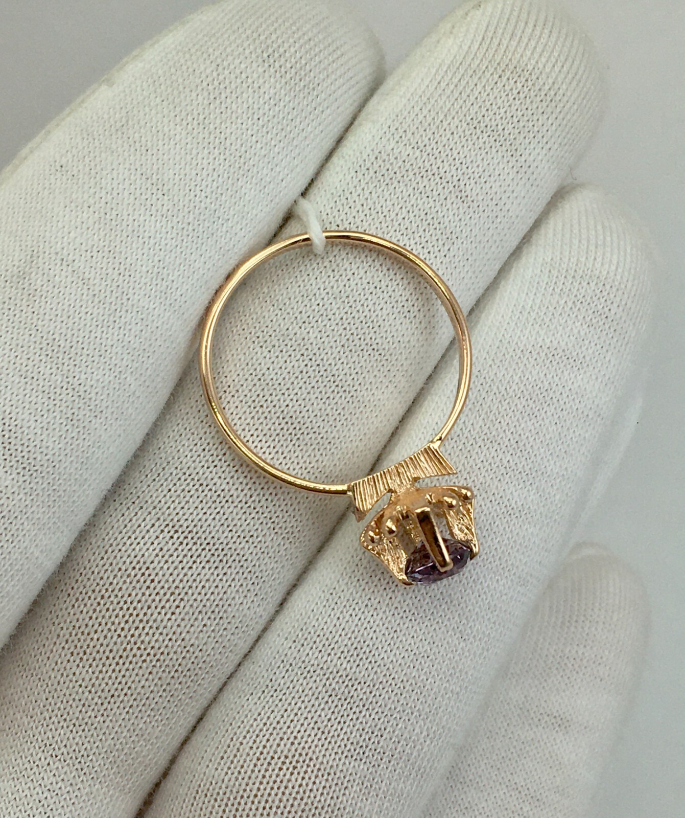 USSR Vintage Original Alexandrite (lab. made) Rose Gold Ring 583 14K 2. ...