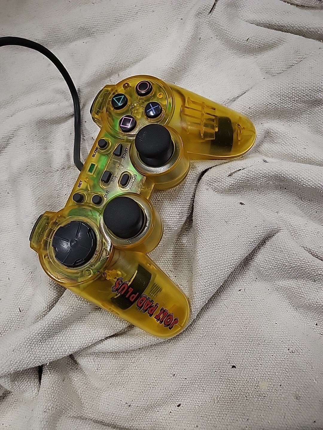 Jolt Pad Plus Yellow Wired Controller. PS1 And PS2 Compatible. TESTED ...