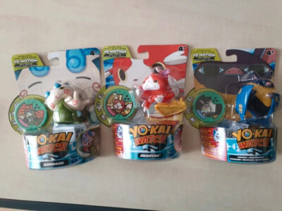 Lot de 3 figurines Yo-kai watch yo-motion yokai jibanyan komasan ...