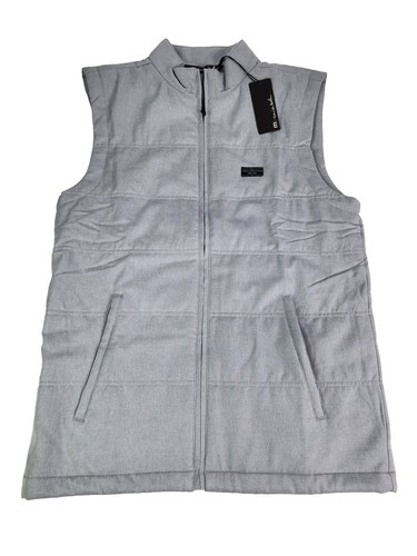 Travis Mathew Seaboard Vest Men’s Small Gray Full Zip Insulated Golf ...