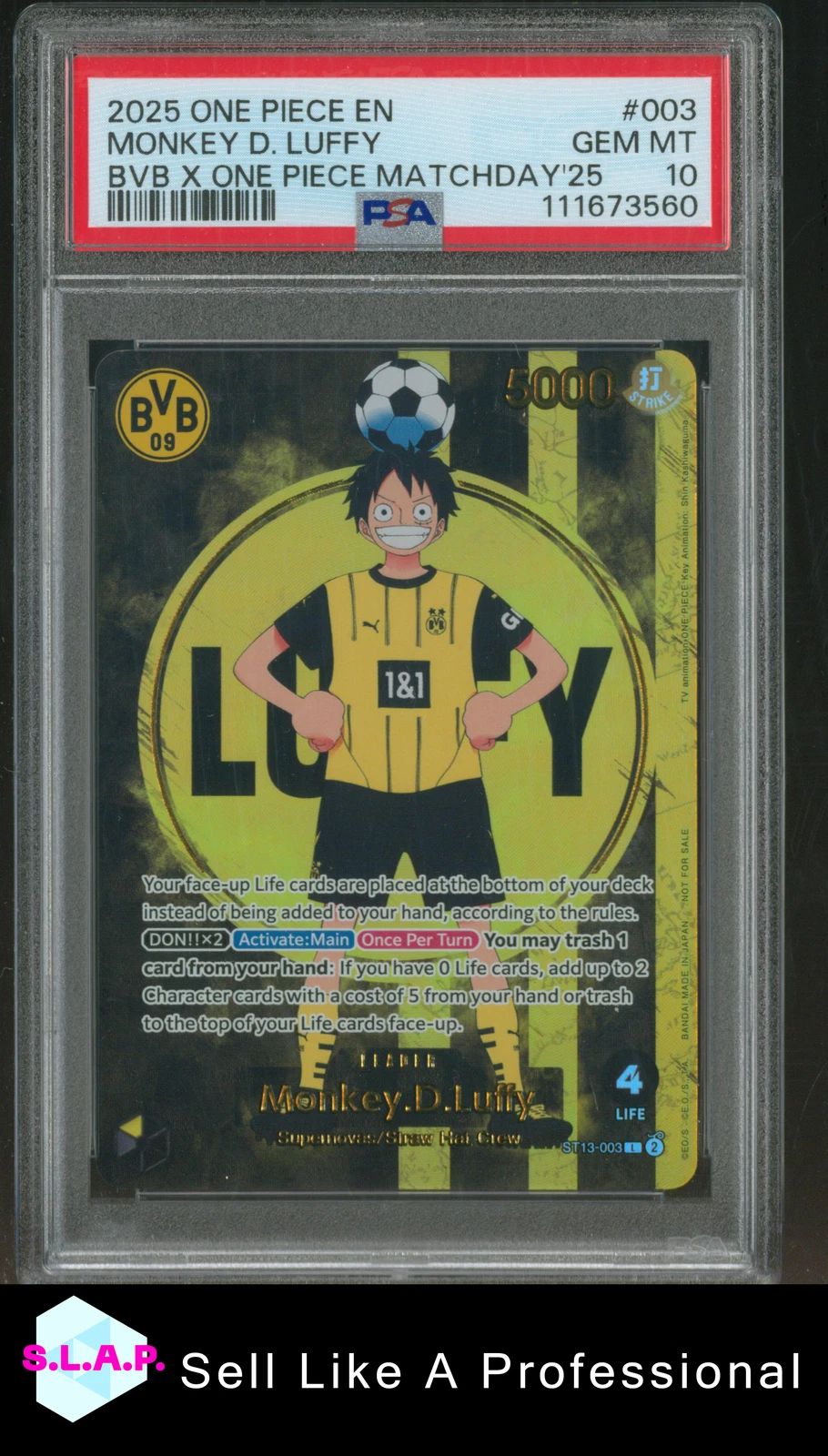 MONKEY D. LUFFY BVB X ONE PIECE MATCHDAY'25 ONE PIECE PROMOS 2025 003 ...