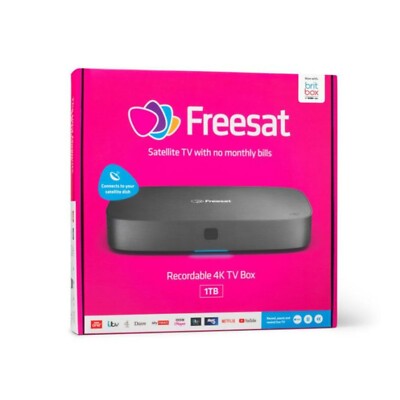 Freesat UHD-4X 1TB Smart 4K Ultra HD Digital Satellite TV Set Top Box ...