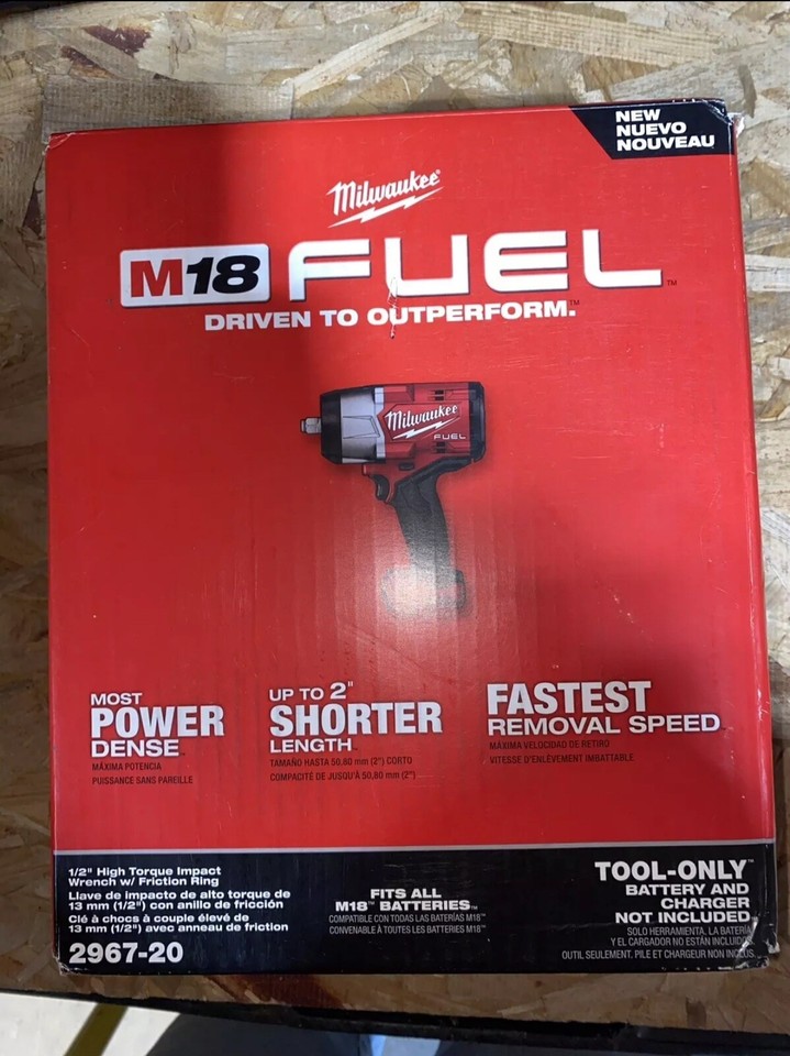 NEW- SEALED- Milwaukee 2967-20 M18 FUEL 18V 1/2 in High Torque Impact ...
