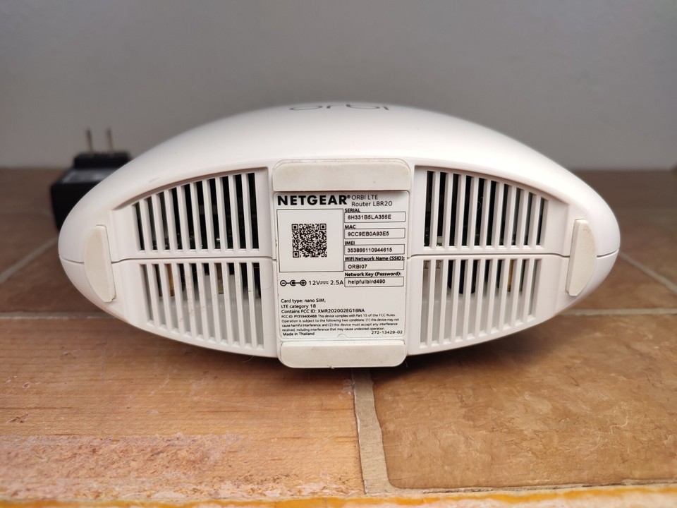 Netgear Orbi LBR20 4G LTE WiFi Router Bundle Power Adapter Clean IMEI ...