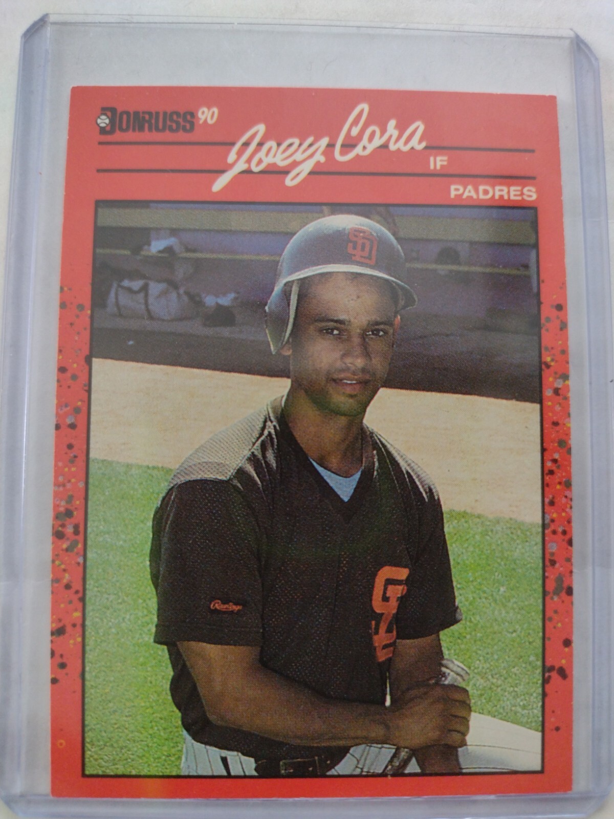 1990 Donruss Baseball Error Card #538 "Joey Cora" ---No . after Inc ...