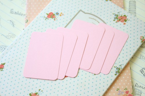 Baby Pink Business Cards 50pc blank wedding name place card colour mini ...
