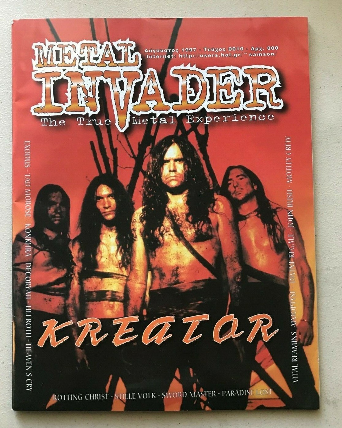 Metal Invader Magazine Greece #10 KREATOR MOTLEY CRUE EXODUS ULI ROTH ...