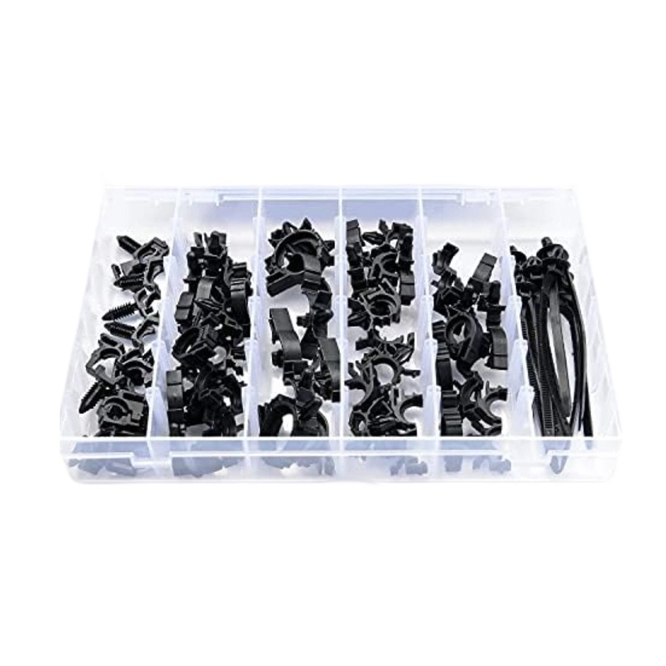 60 Pcs Nylon Wiring Harness Clips Car Wire Routing Clips 6 Size Variety ...