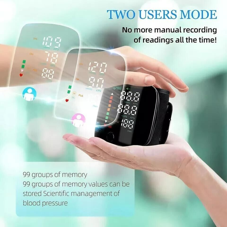 Smart Wrist Blood Pressure Monitor Home Electronic Blood Pressure ...
