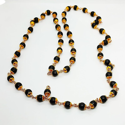 karungali malai Original with Gold Finish Copper Cap |100% Natural Pure ...