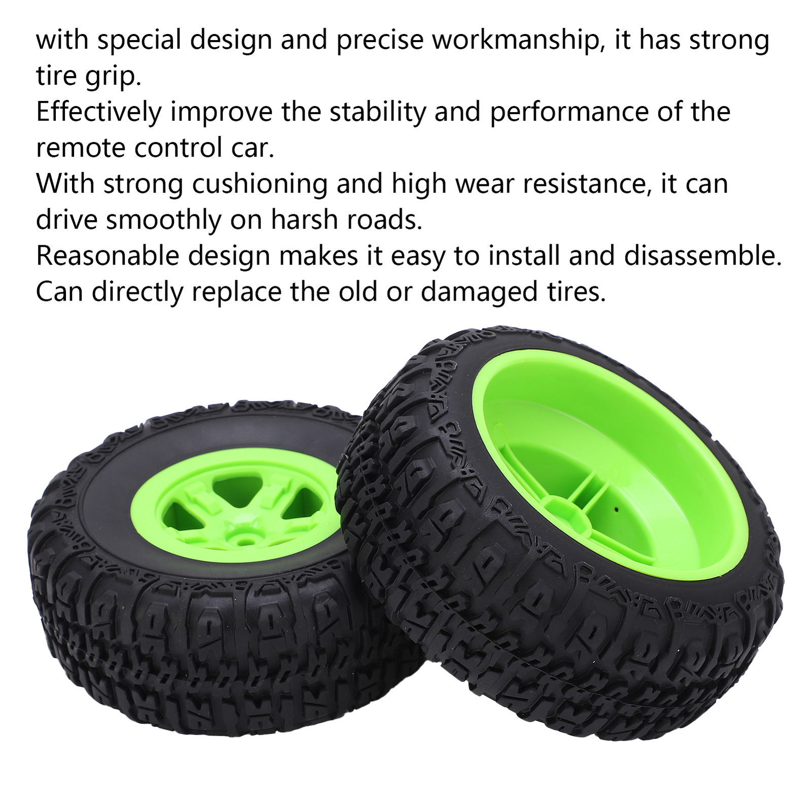 RC Rubber Tires High Performance RC Wheel Set 120mm Wear Resistant For ...