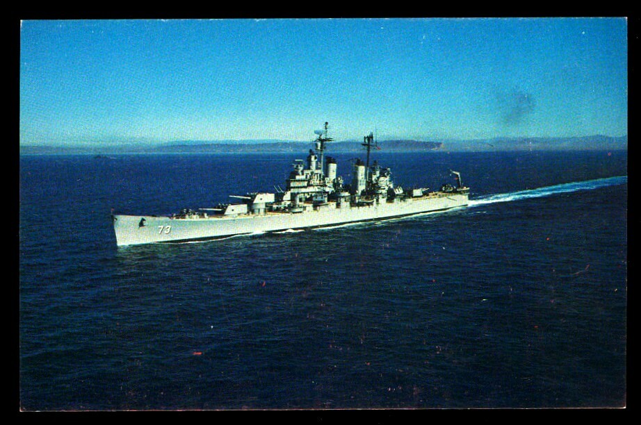 USS St. Paul CA-73 postcard US Navy Baltimore-class heavy cruiser ship ...