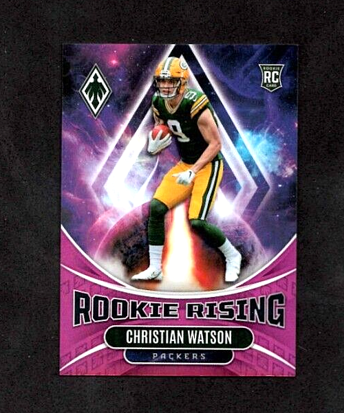 Christian Watson 2022 Phoenix Rookie Rising Pink /175 RIS-9 RC Green ...