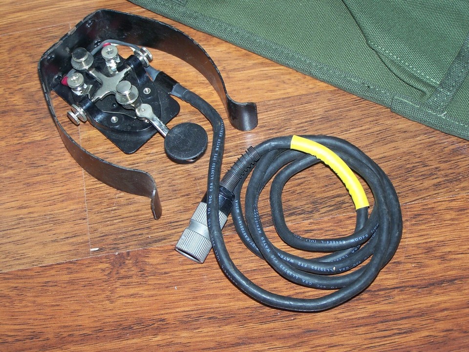 J37 Telegraph Key Morse Harris Radio CW U/229 J45 Knee Mount + PRC 25 ...