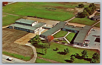 Howe Military School Howe Indiana IN c1960 Vintage Postcard Aerial View ...