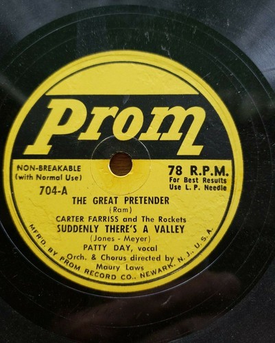 MAURY LAWS Prom 78 rpm #704-A Great Prentender Suddenly A Valley more ...