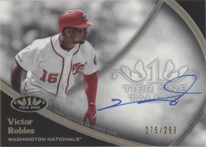 2020 Topps Tier One - Tier One Talent Autographs Victor Robles #T1TA ...