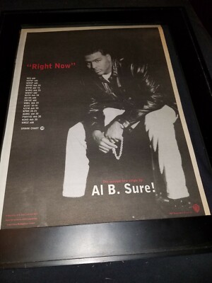 Al B. Sure Right Now Rare Original Radio Promo Poster Ad Framed! | eBay