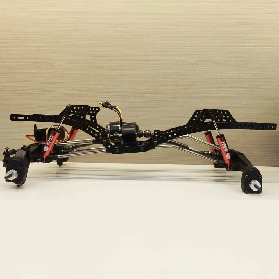 Carbon LCG Chassis Rails Portal Transmission for 1/10 RC Crawler Capra ...