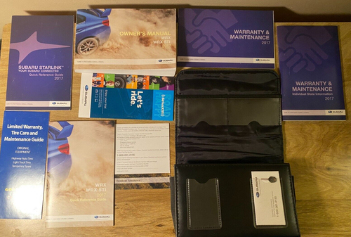 2017 Subaru WRX STI Owners Manual Booklet Set With Case Free Shipping ...