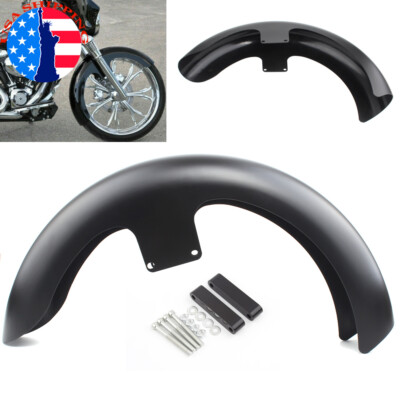 Matt Black 21" Wrap Around Front Fender For Harley Bagger Touring ...
