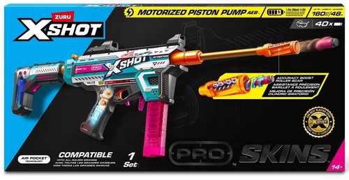 ZURU XSHOT Pro Motorized Piston Pump Spring Toy Half Dart Blaster for ...